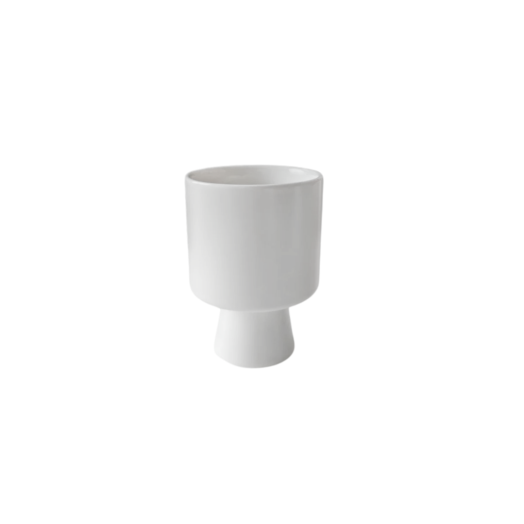 Minimalist White Ceramic Goblet